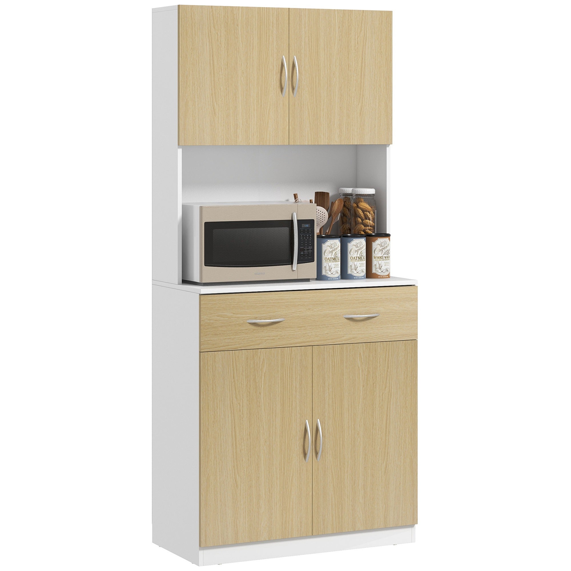 Buffet de cuisine avec 2 portes et un tiroir, 80 x 40 x 180 cm, couleur ...