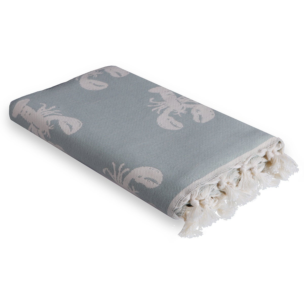 Fouta jacquard coton vert d'eau | Leroy Merlin