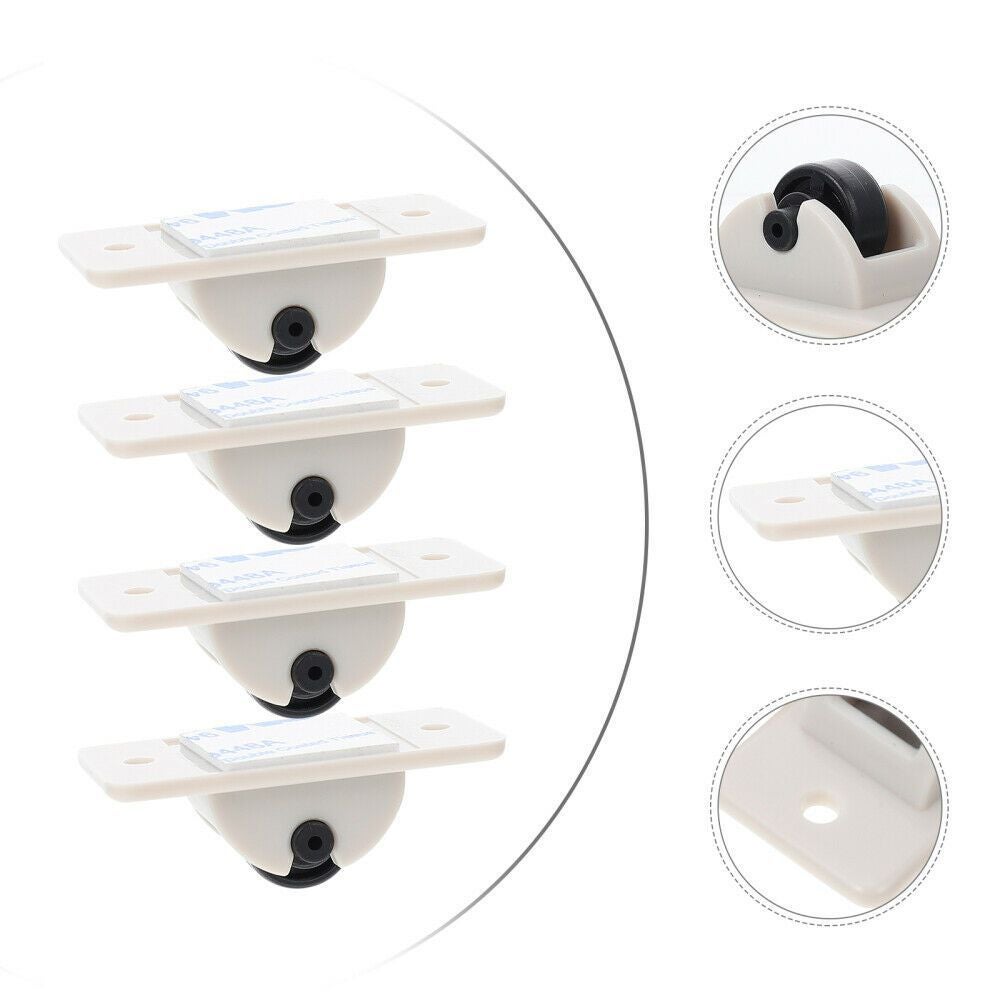 4 piezas Mini Ruedas Autoadhesivas de Plástico, Ruedas Fijas No ...