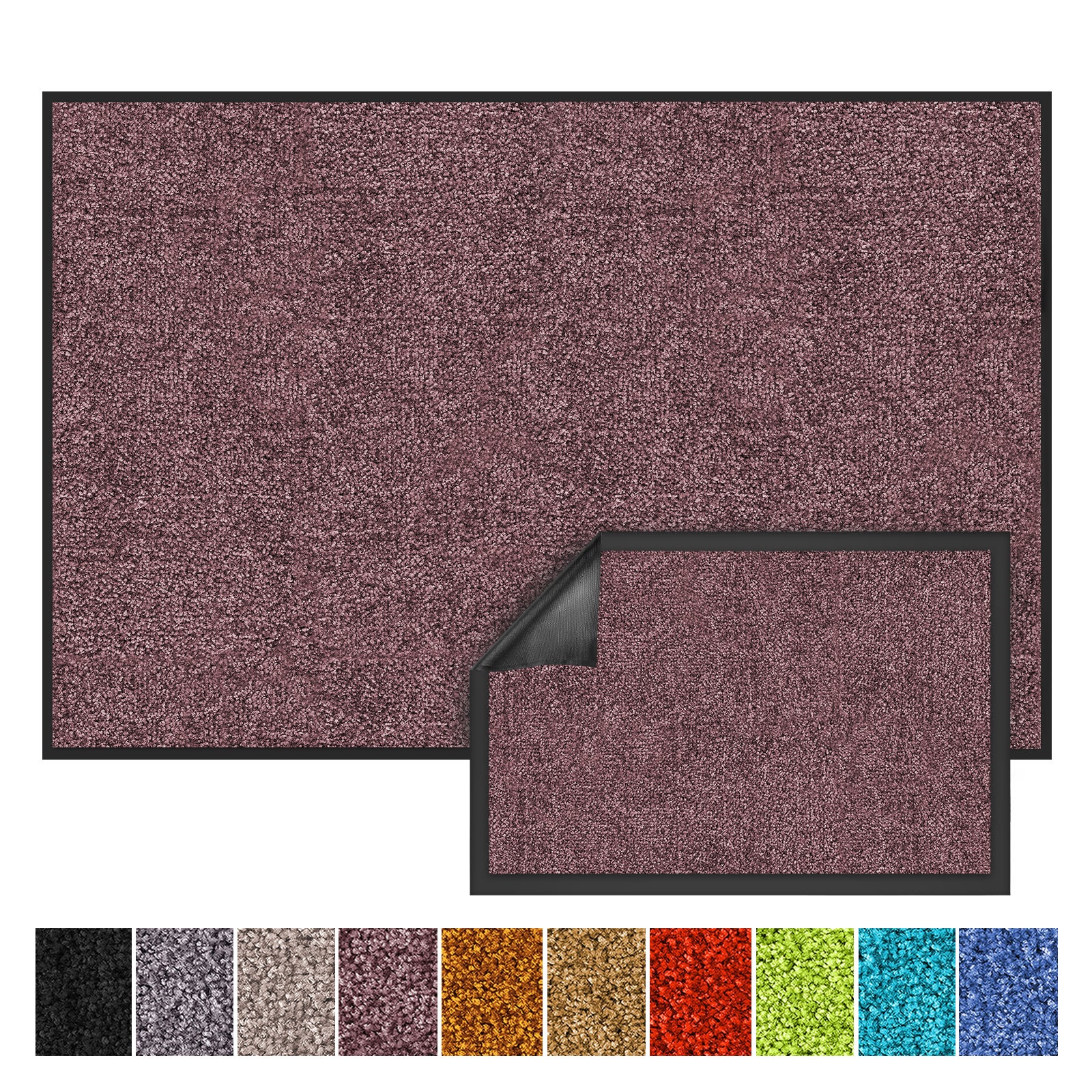 Tapis de Porte Paillasson d'entrée Rhine Prune 200 x 200 cm | Leroy Merlin