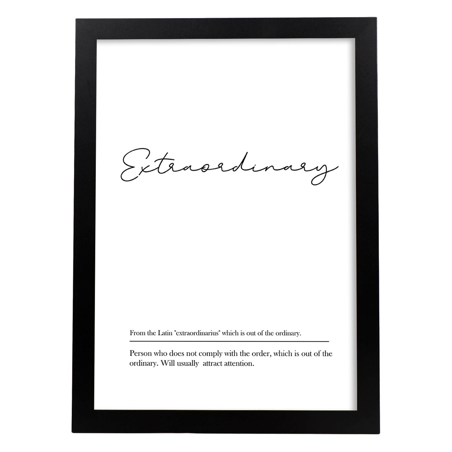 Lamina Con Definicion En Ingles De Extraordinary. Poster De Palabras ...