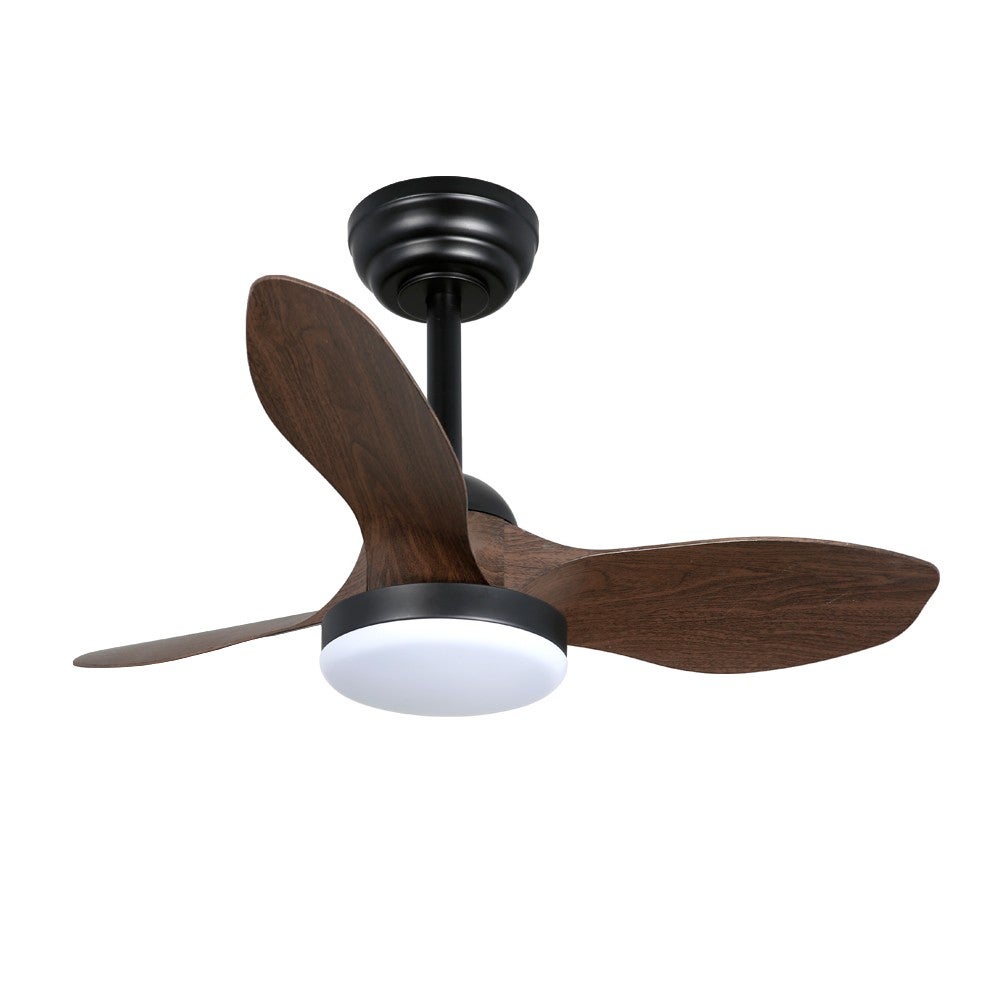 Ventilatore da soffitto Nero+Legno Stel Mini S LED 20W 1900lm CCT ...