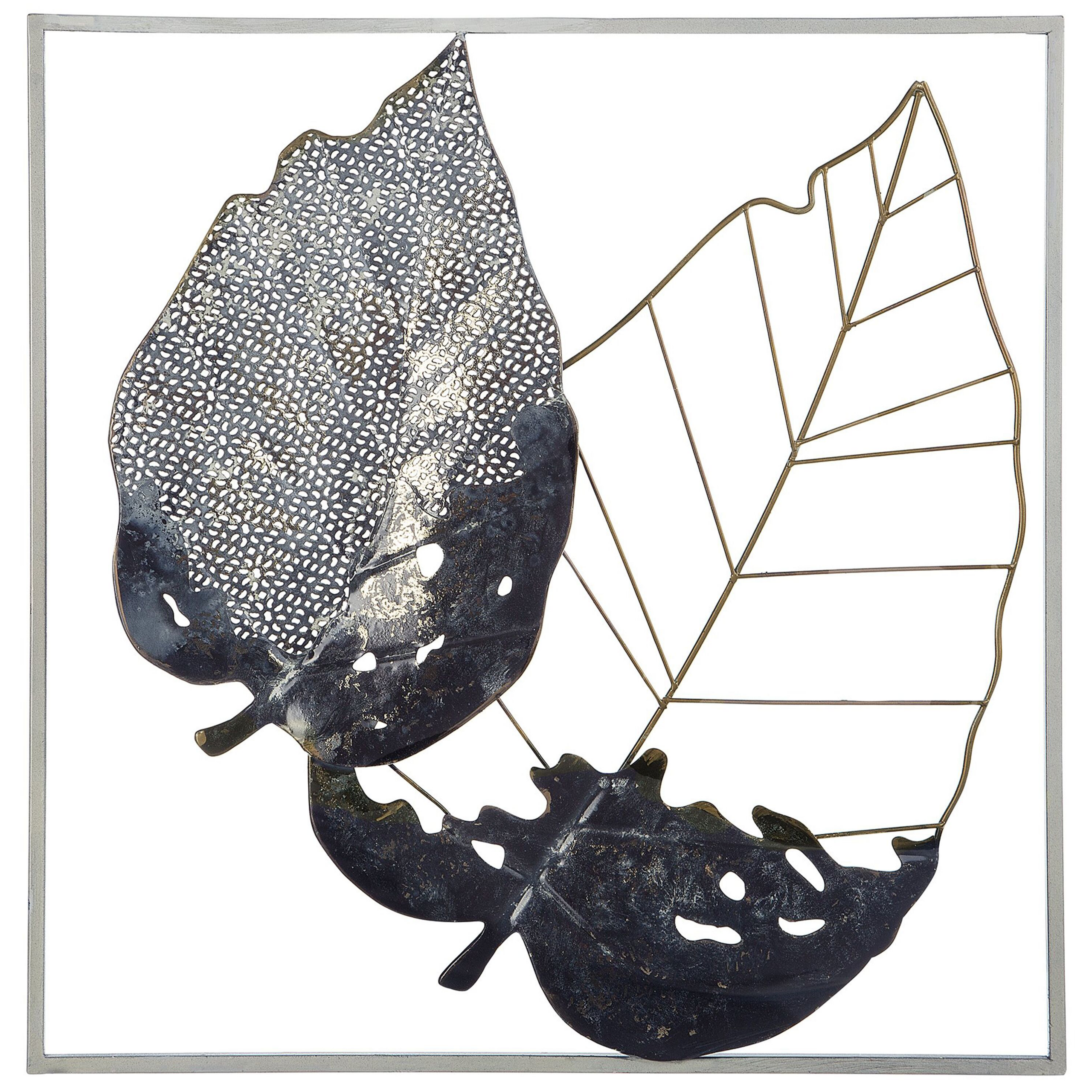 Décoration murale Feuille RHENIUM Métal 50 cm Multicolore | Leroy Merlin