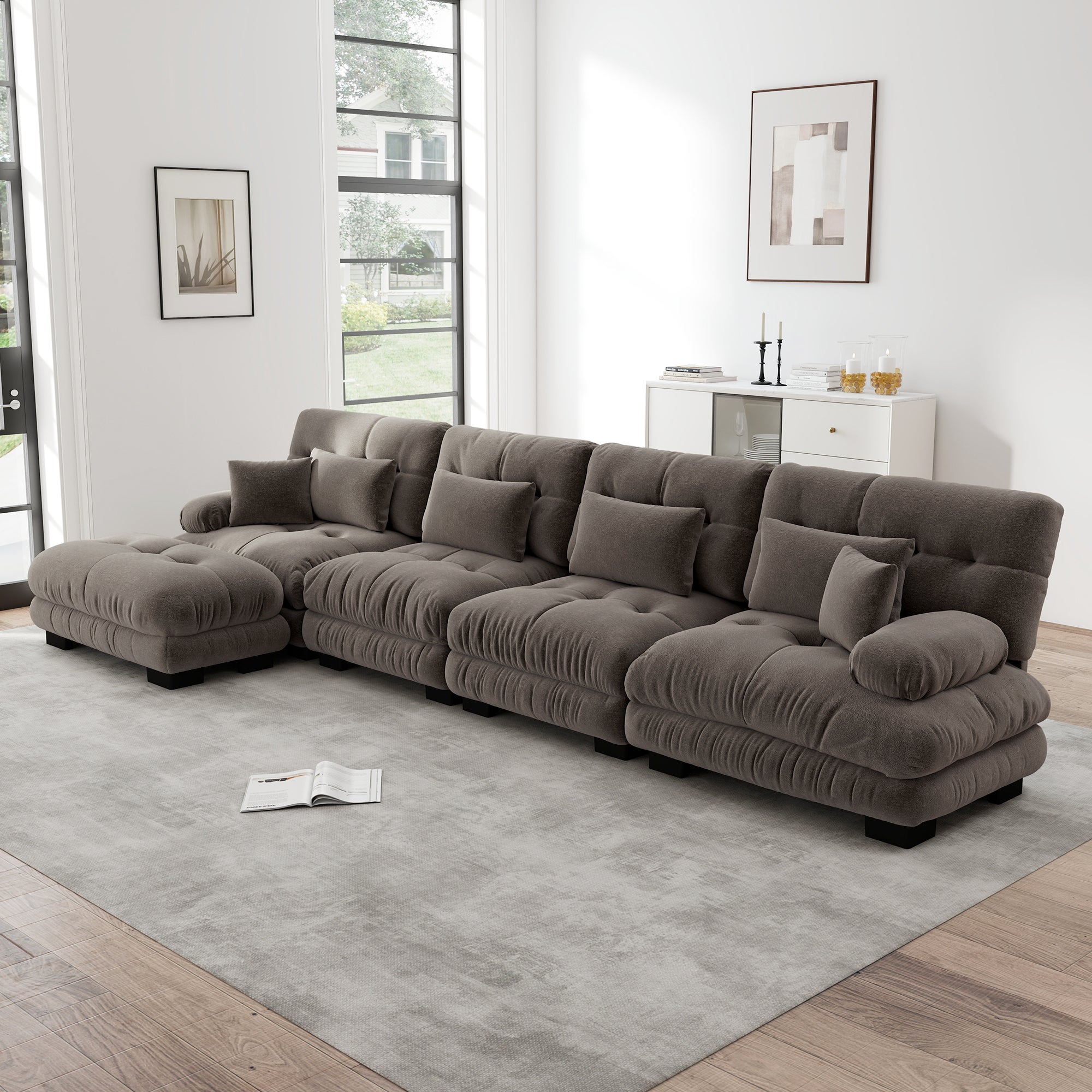 Sofá Esquinero Modular, Juego De Sofás En Forma De L para Sala De Estar ...
