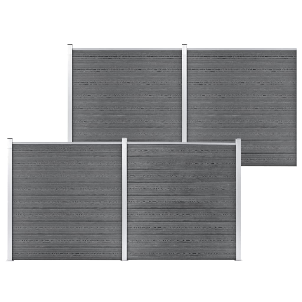 Clôture de jardin WPC 699x186 cm Gris - PANGIVO | Leroy Merlin