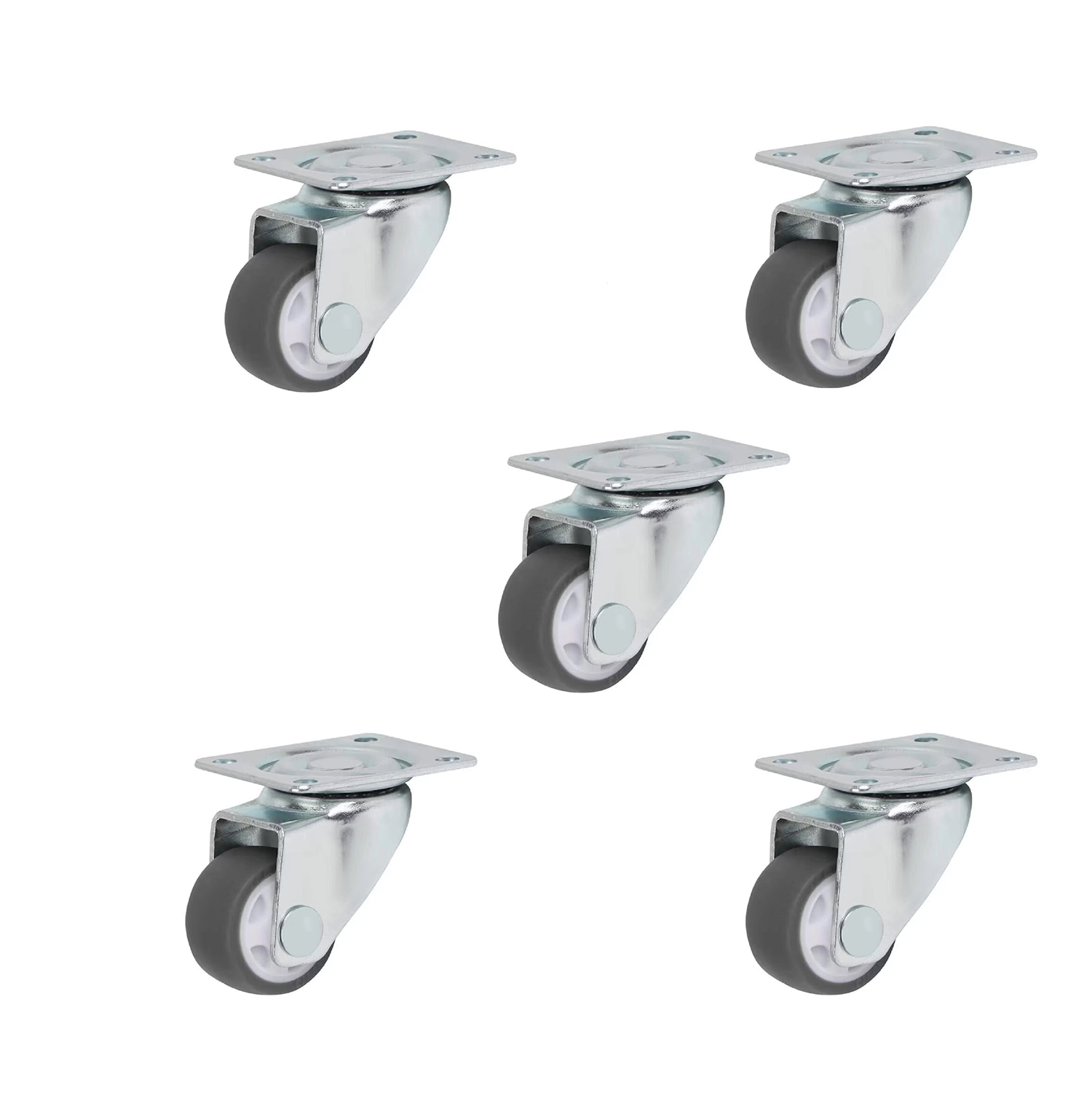 Lot de 5 Noir roulettes Pivotantes 25MM Roulette sans Frein, pour ...