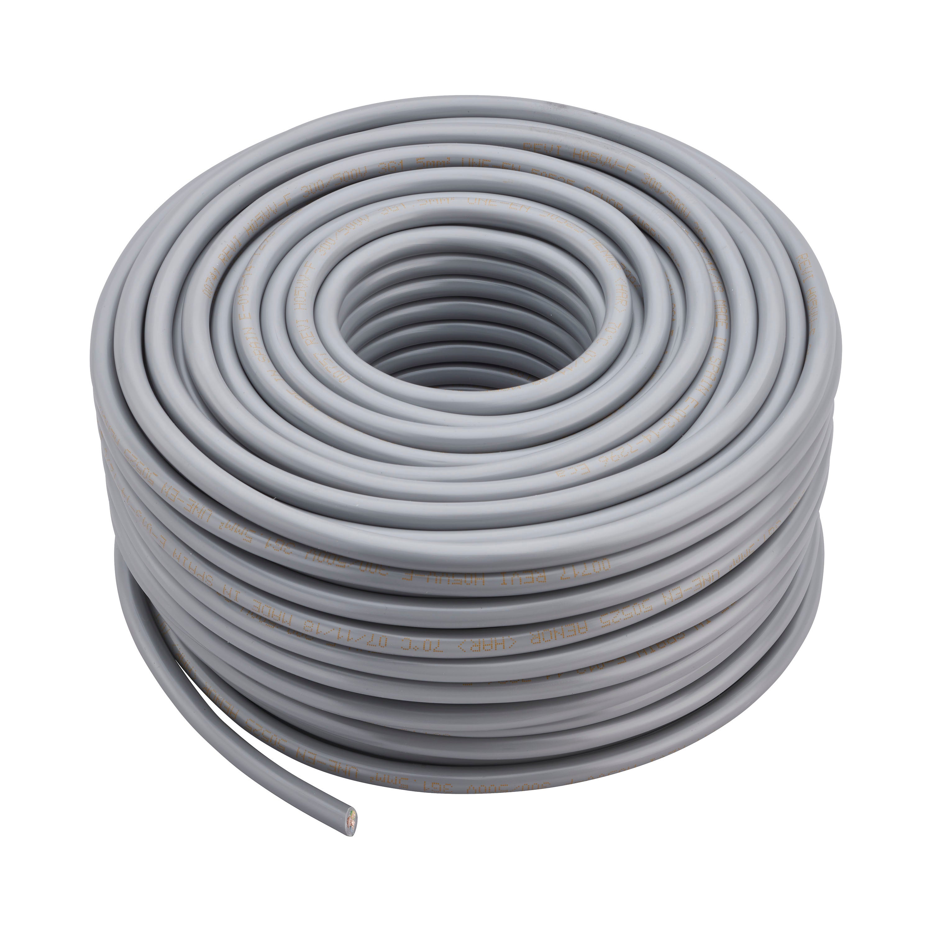 DEBFLEX - COURONNE DE CABLE HO5VV-F 3G2.5 MM² 50 M GRIS | Bricoman