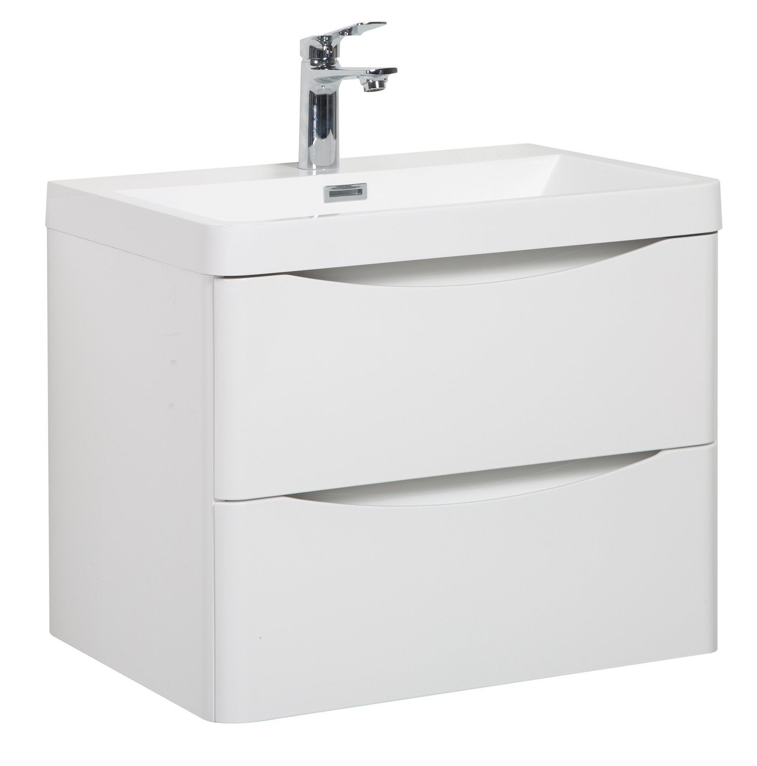 Meuble de salle de bain Vienna 60 cm lavabo Blanc brillant | Leroy Merlin