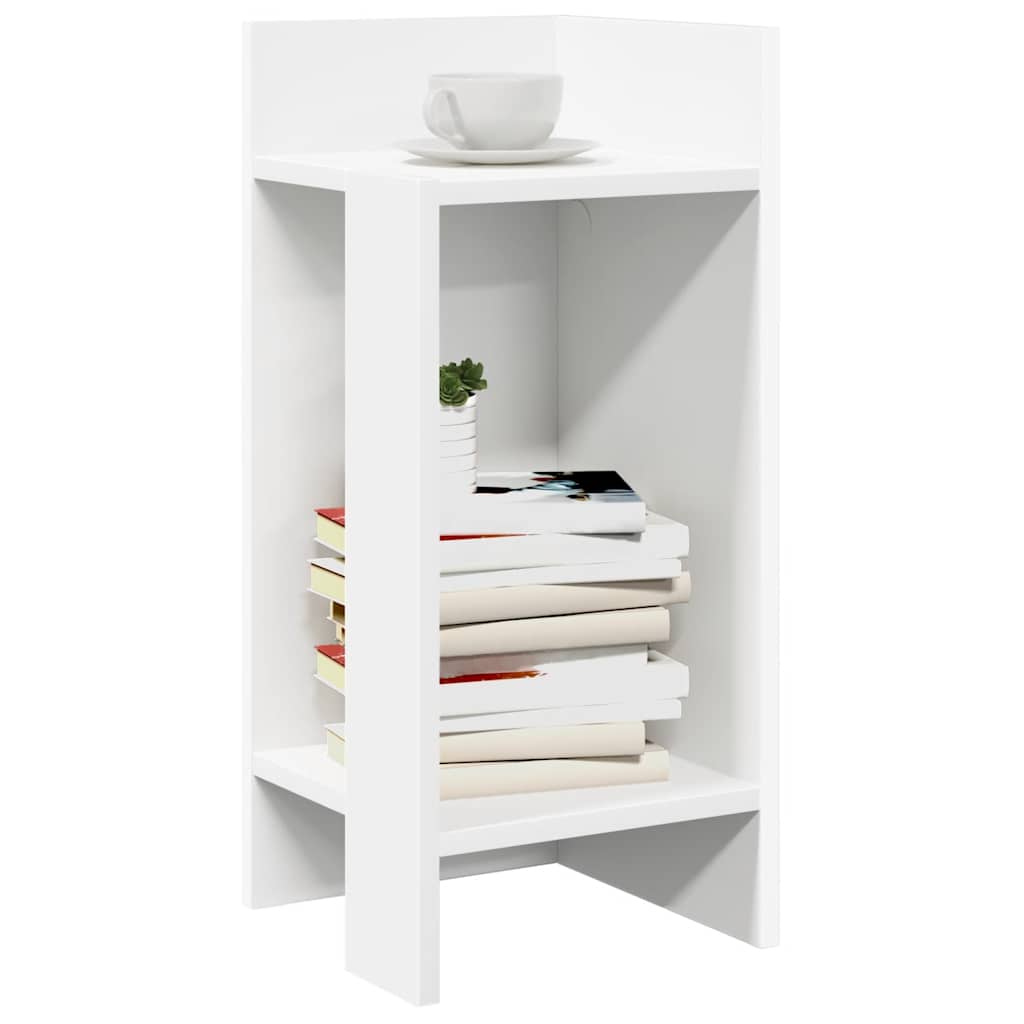 Mesas auxiliares 2 piezas con estante blanco 25,5x27x60 cm | Leroy Merlin