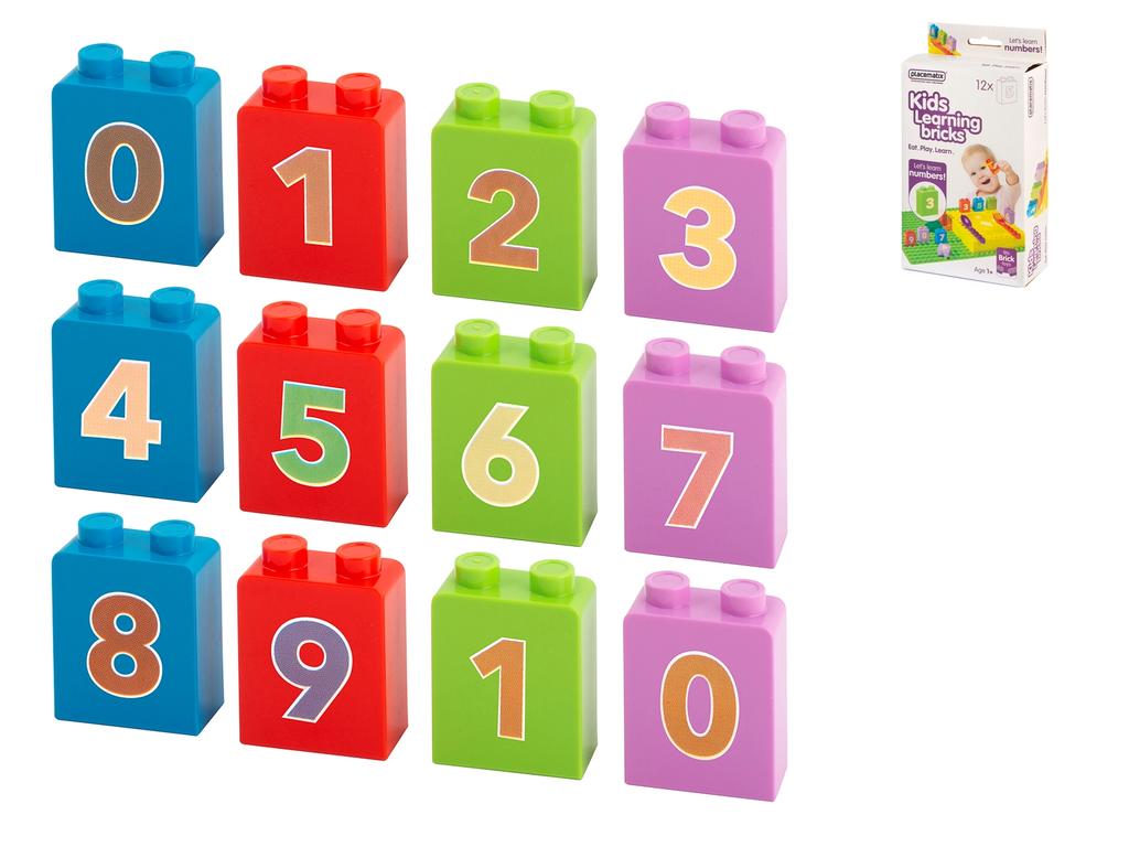 Lot de 12 pièces Abs Brick Numbers Lulabi (MIXED COLOURS) | Leroy Merlin