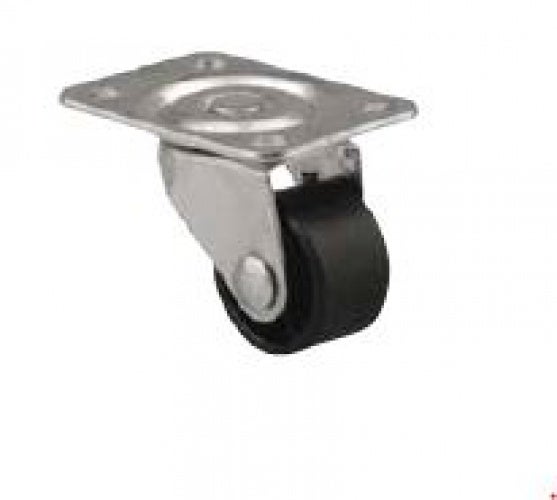 Roulette de meuble 25mm pivotante noire | Leroy Merlin