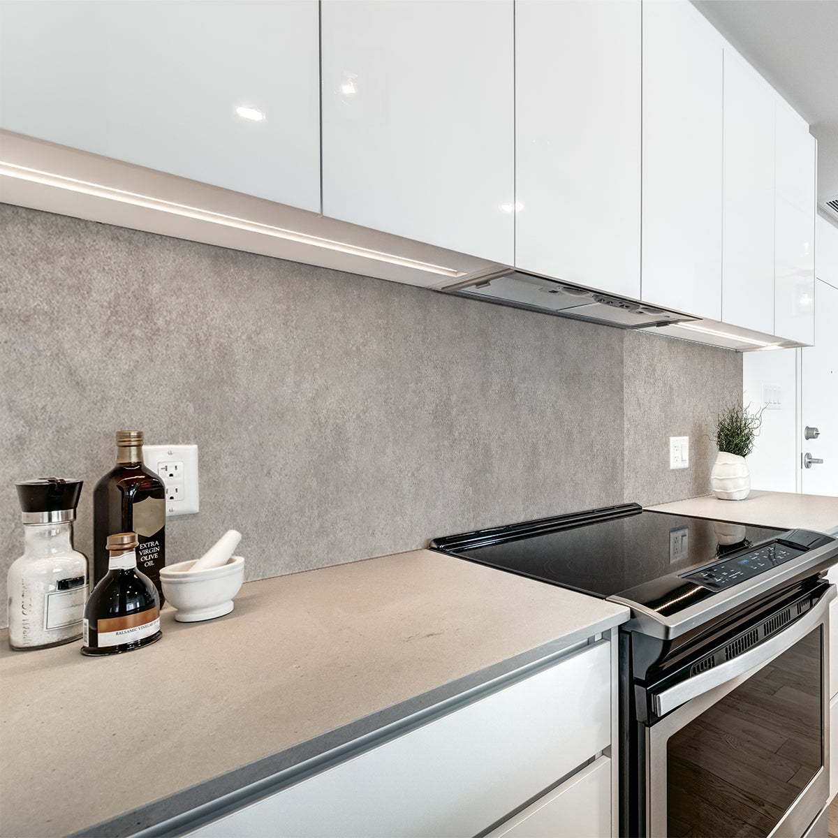 Sticker crédence adhésive - BÉTON BROSSÉ - 60x200cm | Leroy Merlin