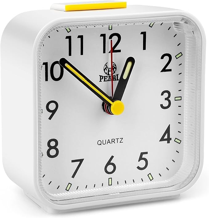 Réveil analogique silencieux, réveil matinal, réveil de chevet à quartz ...