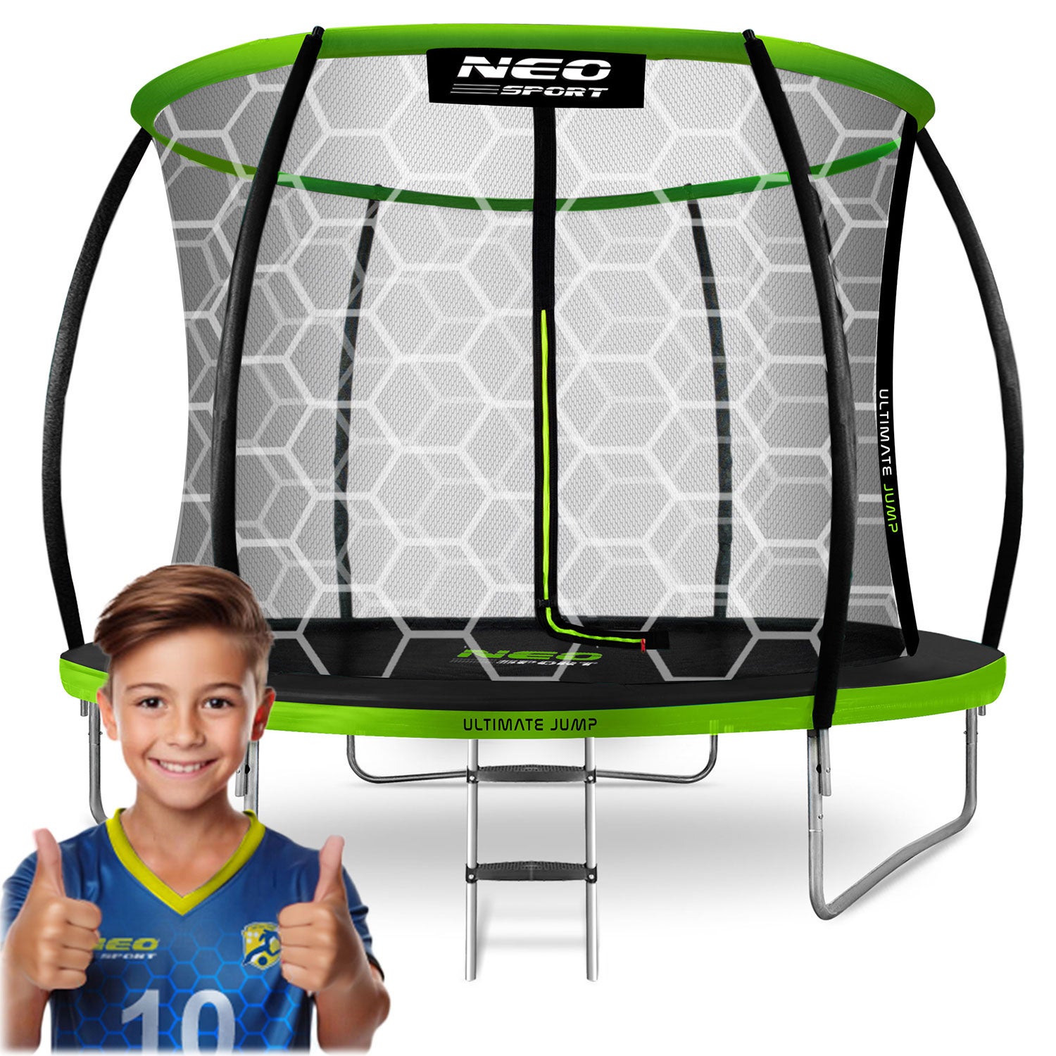 Trampolina ogrodowa dla dzieci 252cm 8ft premium Neo-sport - Leroy Merlin