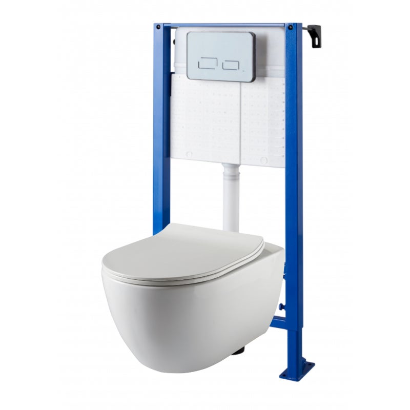 Pack WC suspendu avec bâti universel à commande sensitive + cuvette ...