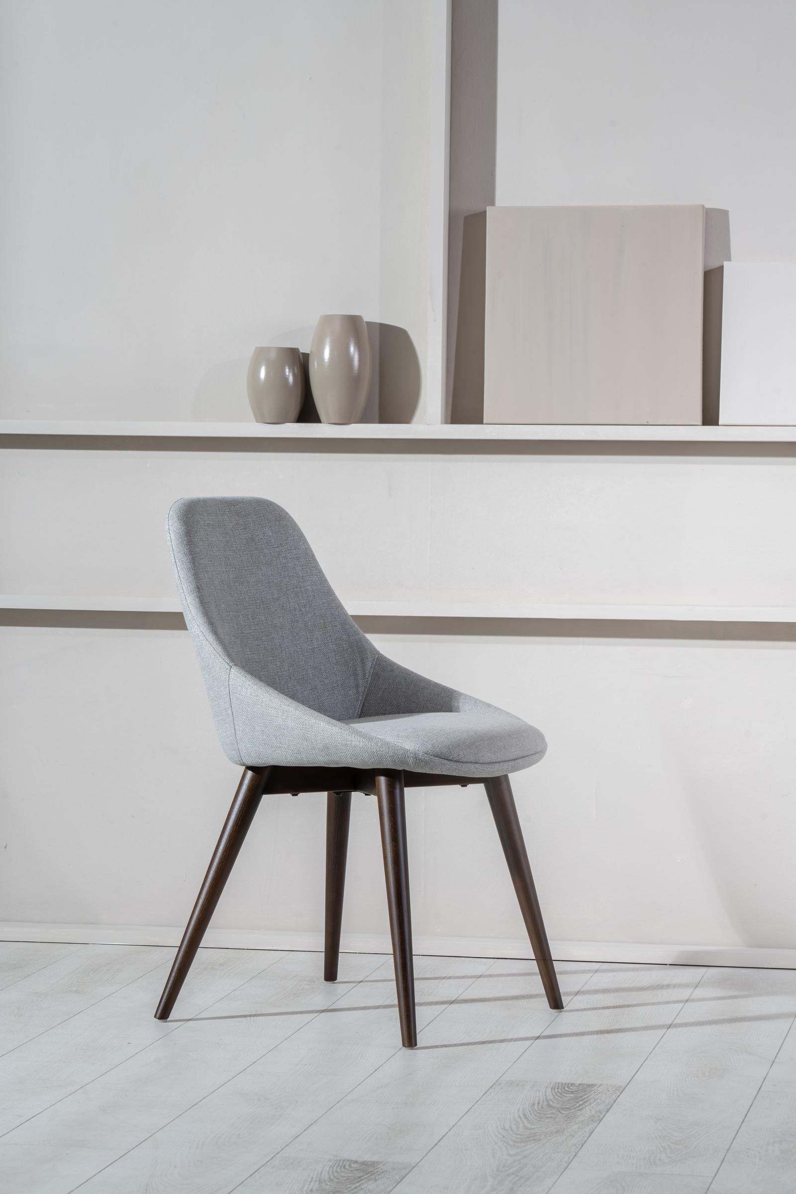 Astrid - Silla de tela gris 4 piezas | Leroy Merlin