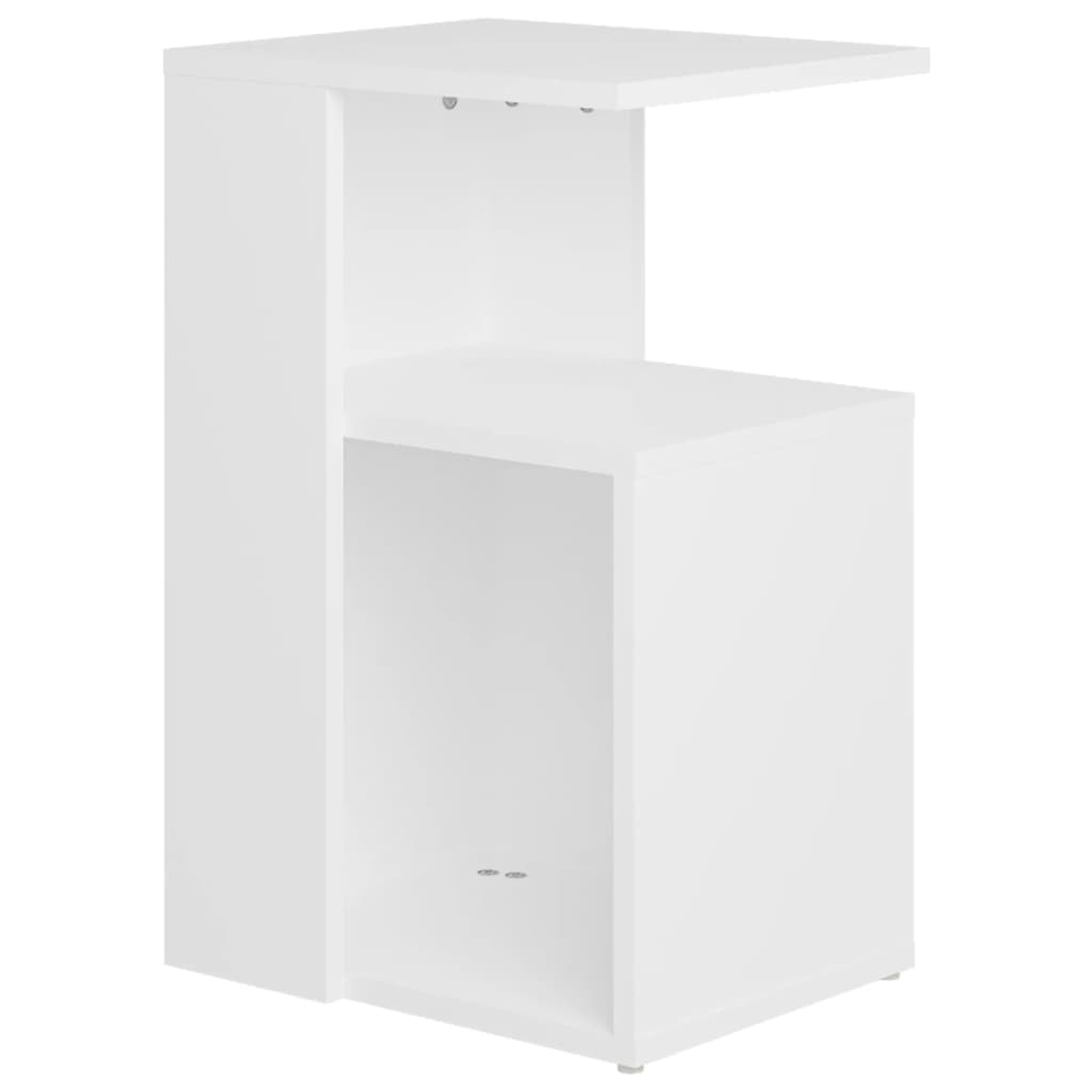 Table d'appoint en contreplaqué blanc 36x30x56 cm - COMFORTXL | Leroy ...