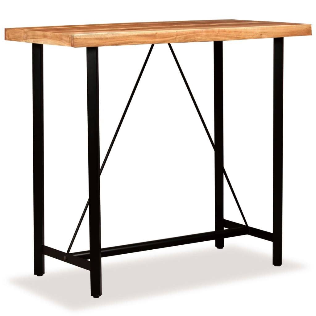 Table de bar Bois massif d'acacia 120x60x107 cm | Leroy Merlin