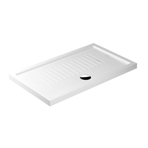 PLATO DE DUCHA CERÁMICA RECTANGULAR H. 6 cm 80 x 100 H. 6 | Leroy Merlin