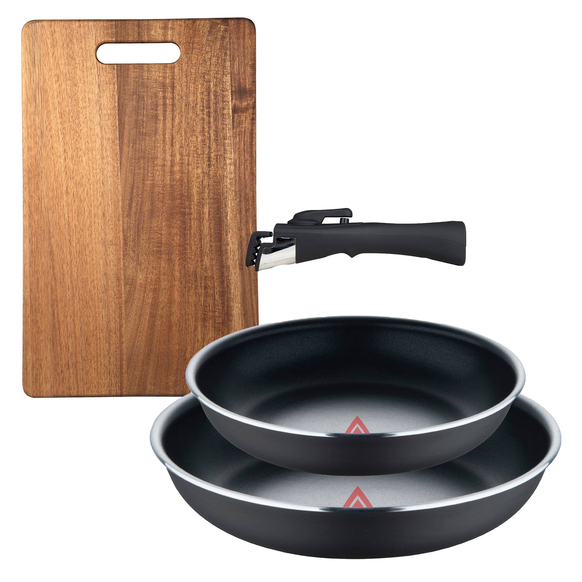 Poêles à induction Click&Cook Ø22Ø26cm et planche à découper | Leroy Merlin