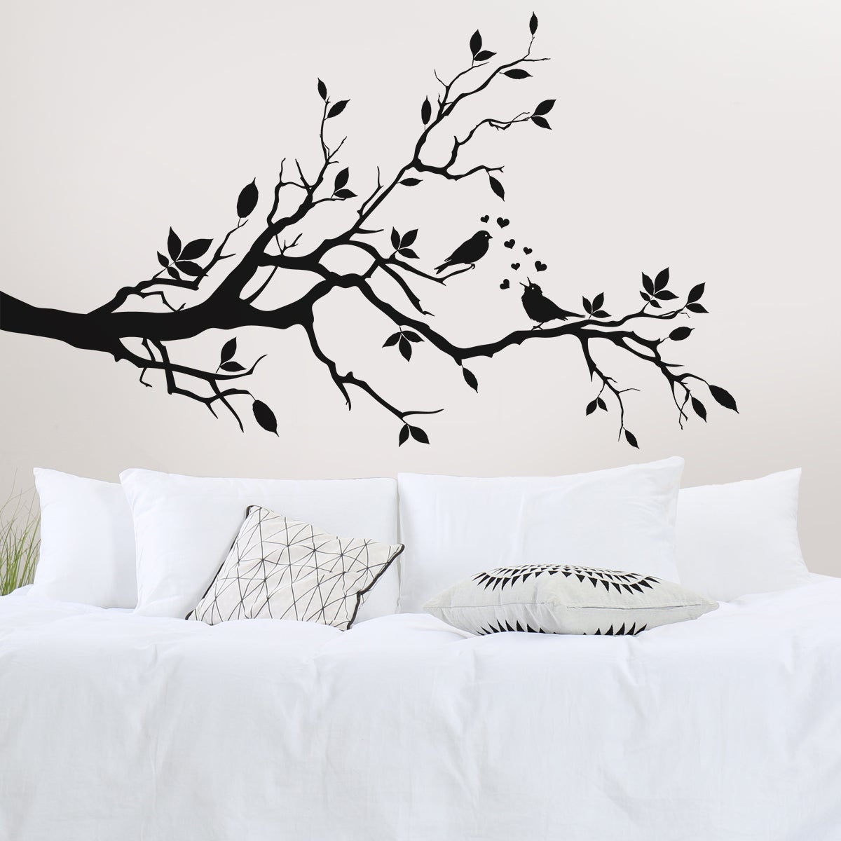 Sticker Mural - Branche Oiseaux - Noir - 177x302 cm | Leroy Merlin