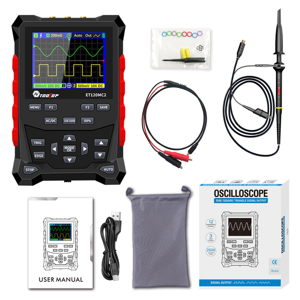 Oscilloscope Suppout Sinewave Trianglewave Squarewave Signal Output ...