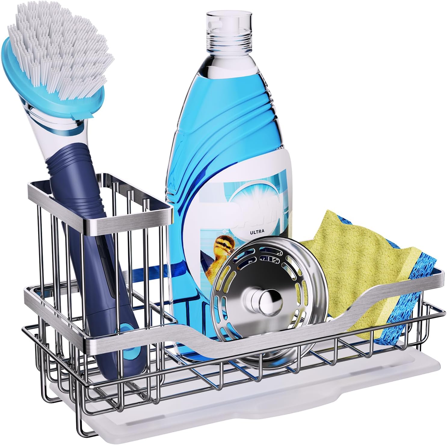 Organisateur d'évier avec porte-brosse, organisateur d'évier de cuisine ...