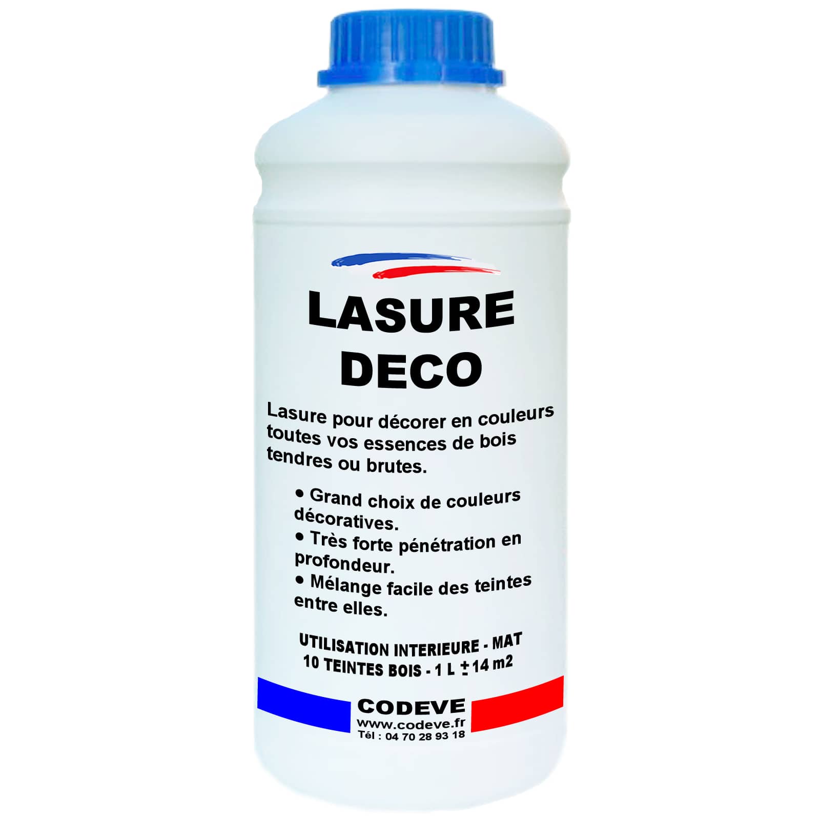 Lasure Deco - 1 L - Codeve Bois - Rouge - Pour La Décoration En ...
