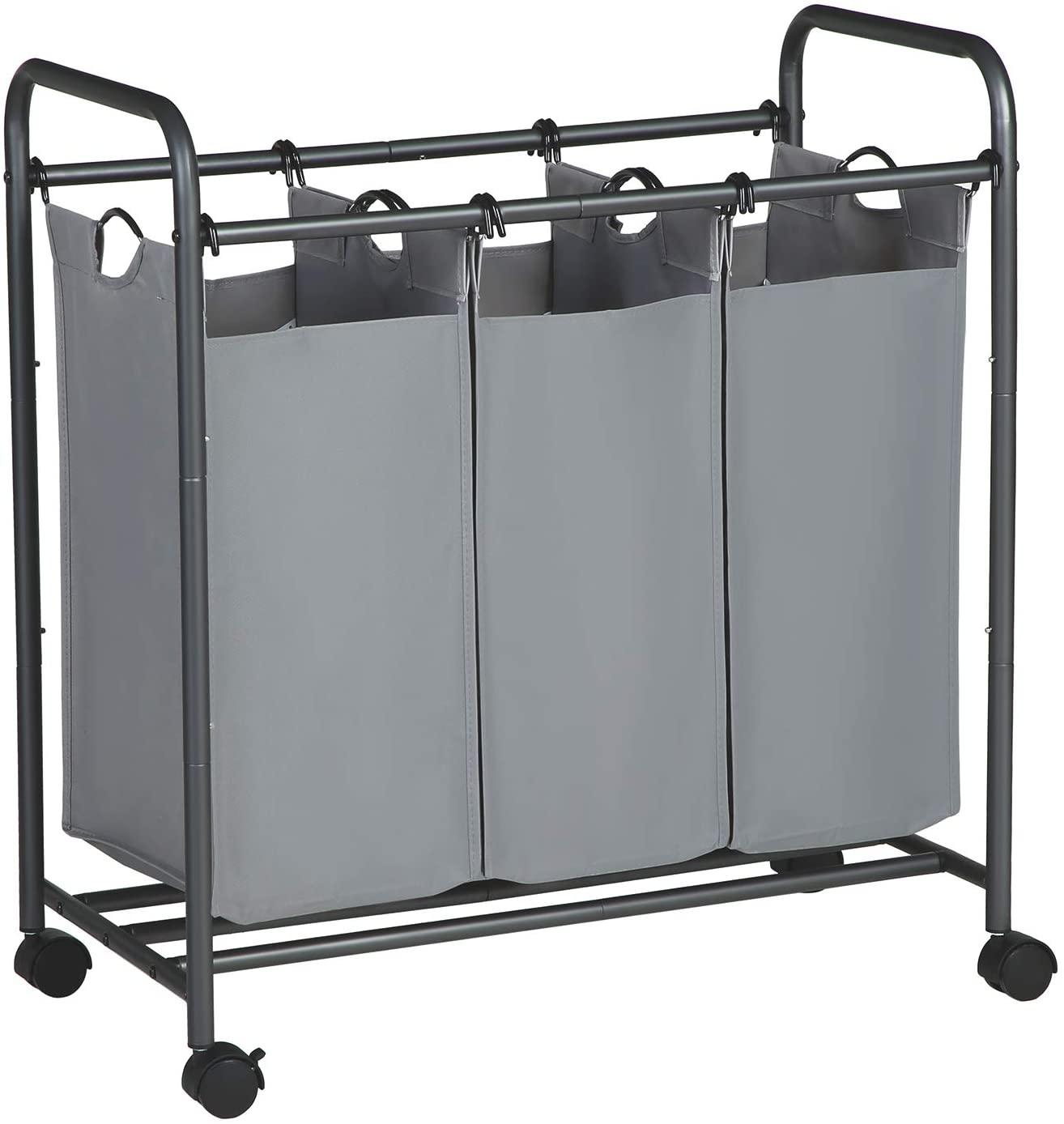 Carro para la ropa cesto para la ropa carro para la ropa con 3 bolsas ...