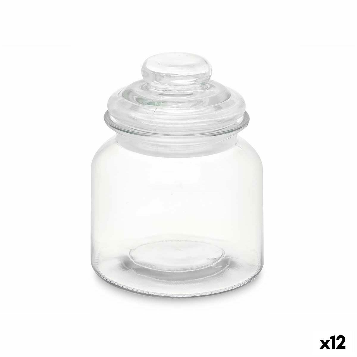 Tarro Transparente Vidrio 600 ml (12 Unidades) Con Tapa | Leroy Merlin