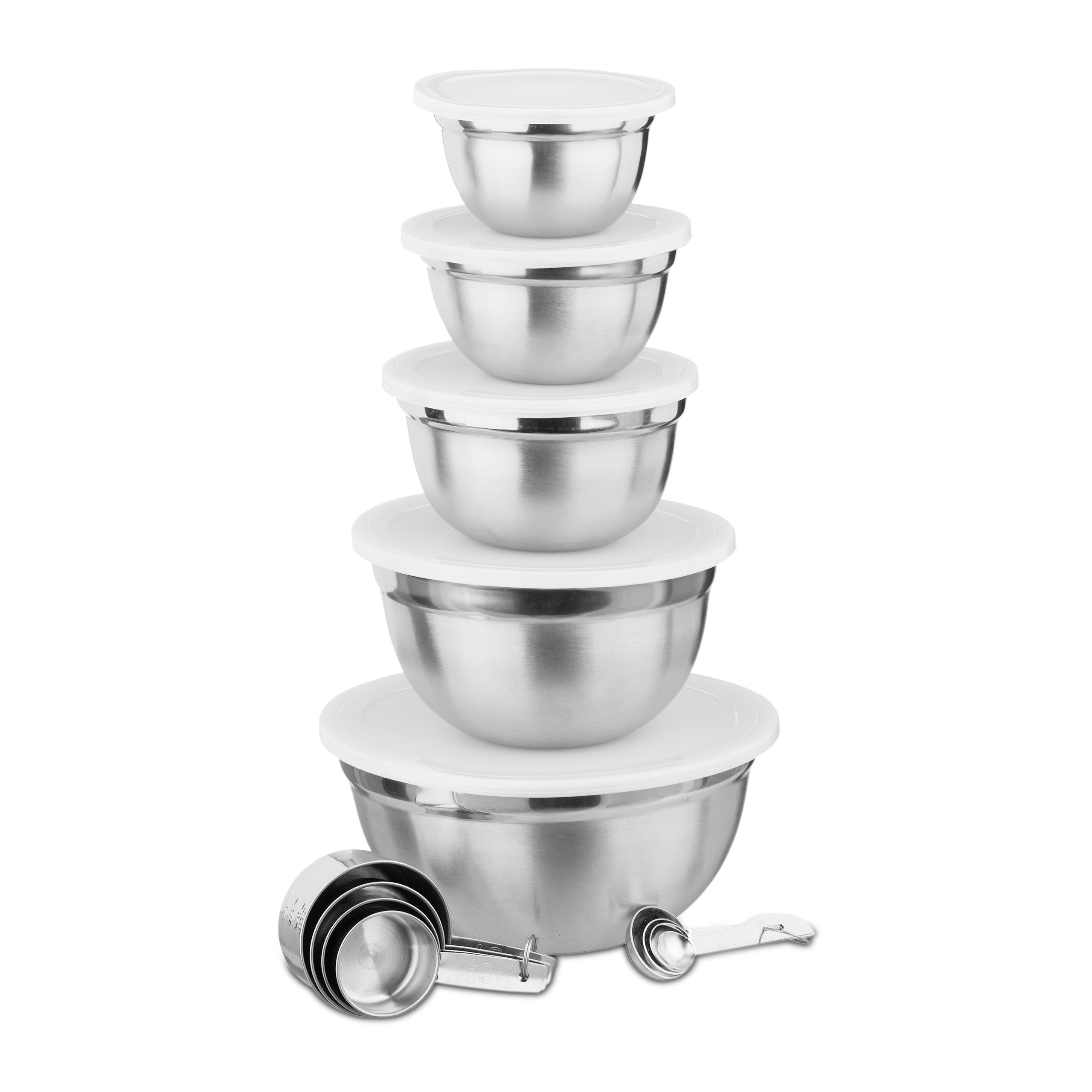 Juego de 18 utensilios de cocina, 5x bol para mezclar con tapa ...