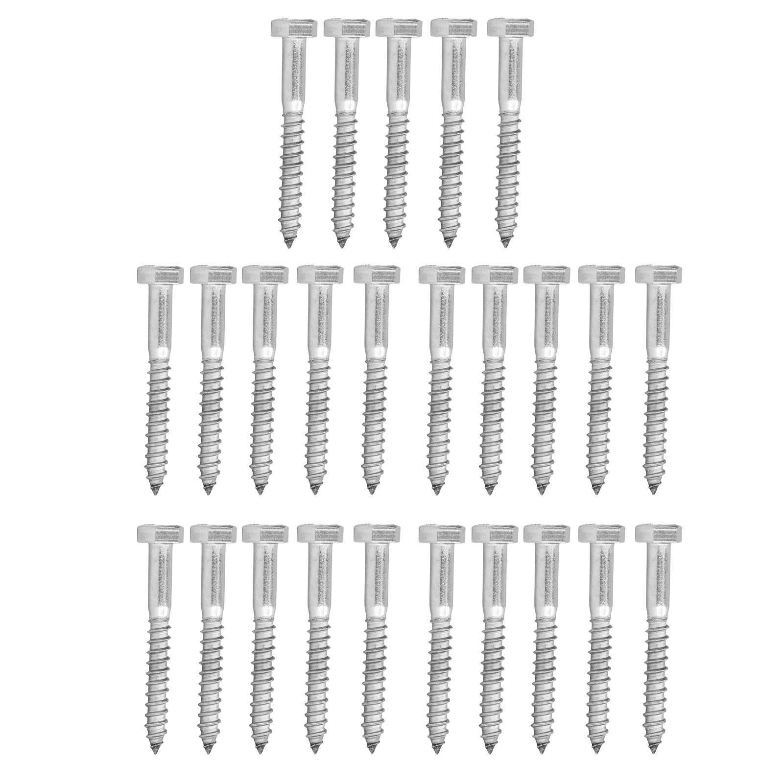 Vis à tête hexagonale à demi-filetage en acier inoxydable 304 Vis autotaraudeuse pour menuiserie ...