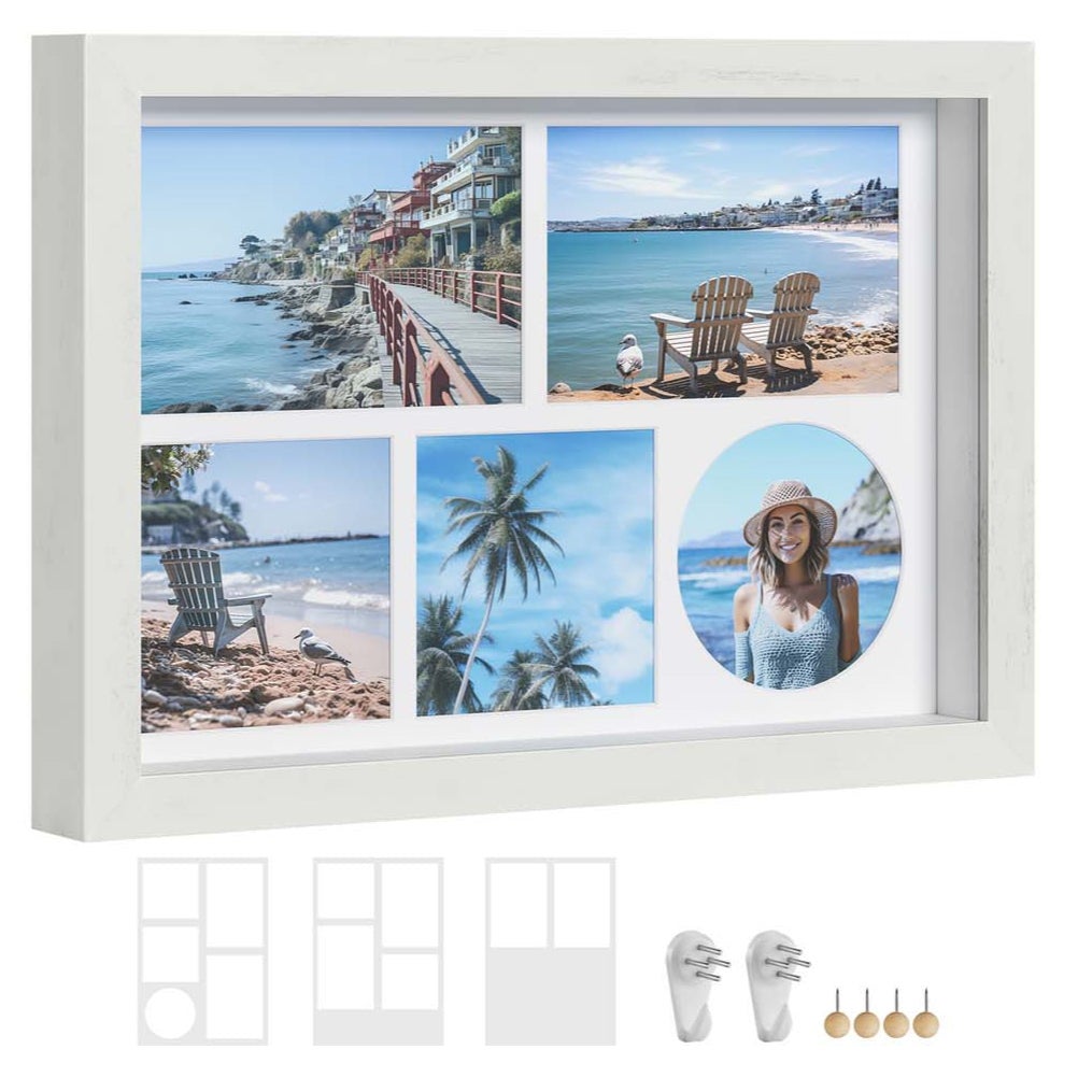 Cadre photo a4 avec 3 fonds galerie photo avec 4 punaises en bois cadre ...