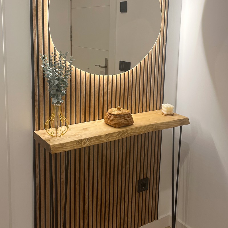 BLENOM Table console o table de hall d'entrée en bois massif durable ...