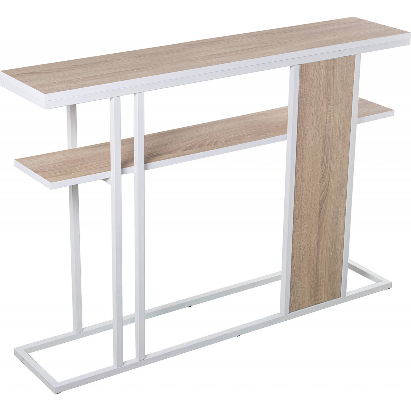 Console chêne et métal pour entrée élégante 120 x 25 x 82 cm Chêne ...