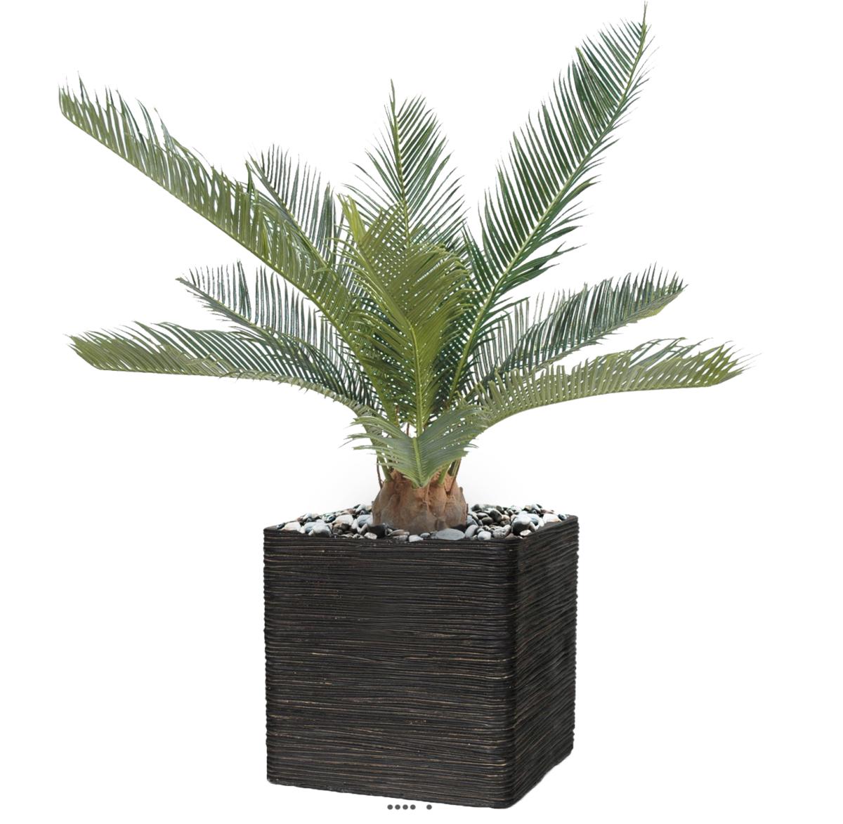 Palmier Cycas Artificiel en pot H 50 cm Vert | Leroy Merlin