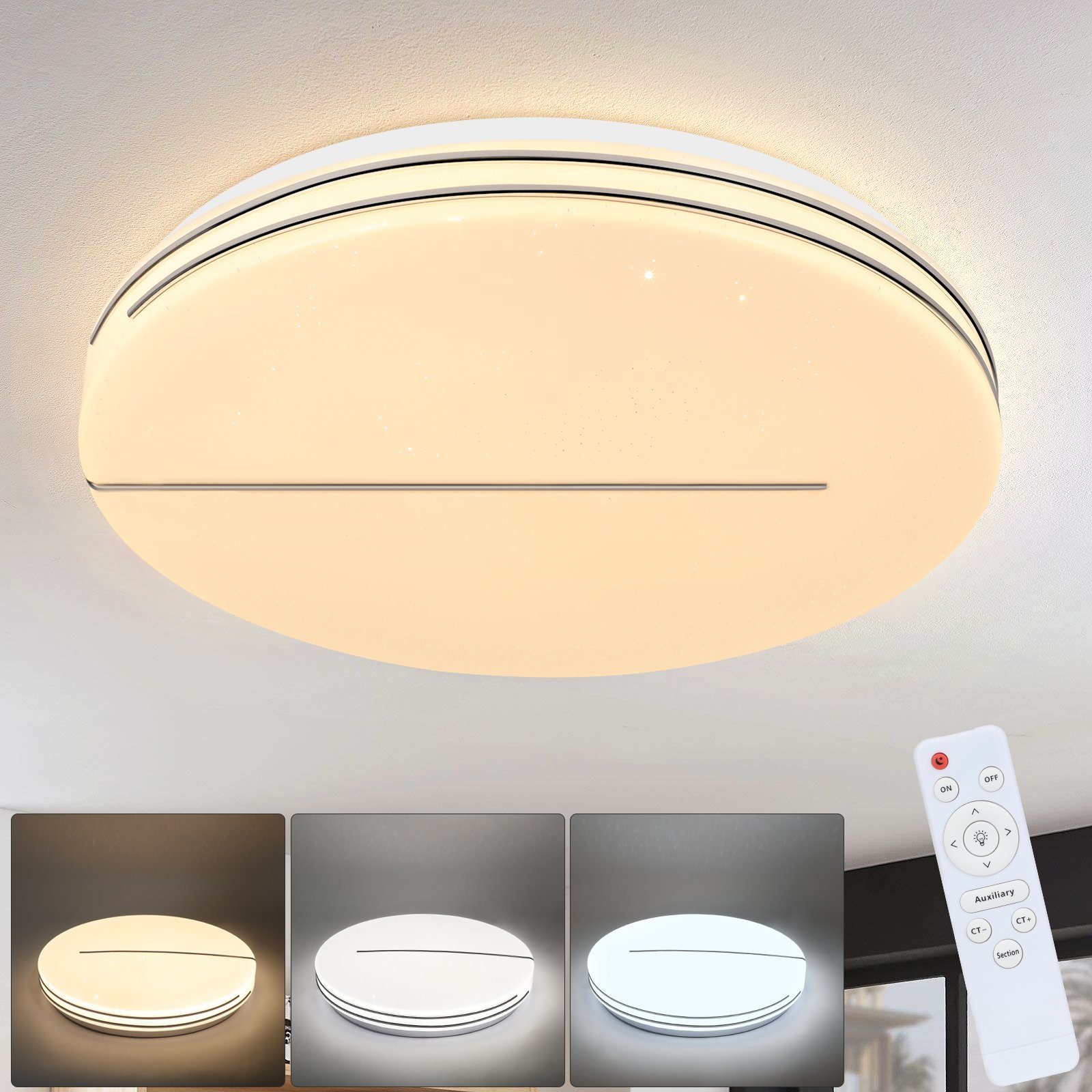 ZMH LED Plafoniera Plafoniera Stella Cucina Luce Bianco Caldo | Leroy ...