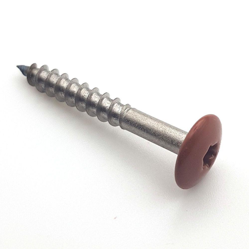 Vis pour panneaux de façade 4,8x38 mm RAL 8004 brun cuivré Inox A2 par ...