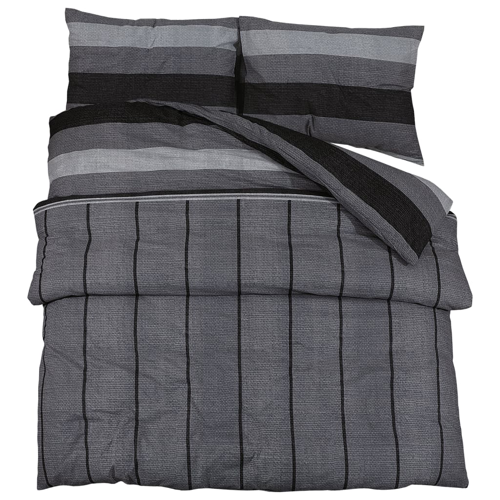 Ensemble de housse de couette gris foncé 200x200 Coton | Leroy Merlin Ensemble de housse de couette gris foncé 200x200 Coton | Leroy Merlin