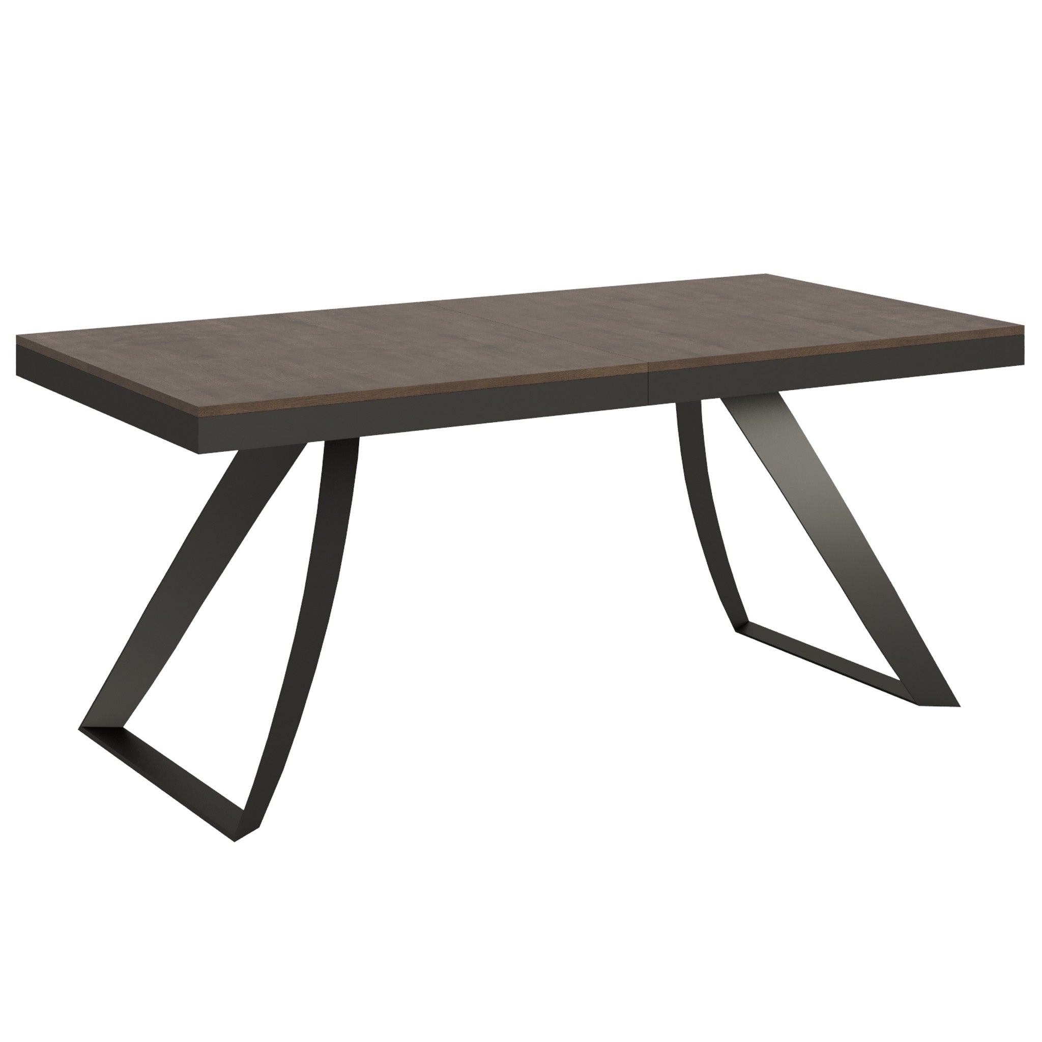 Table extensible 90x180/440 cm Proxy Evolution Noyer cadre Anthracite ...