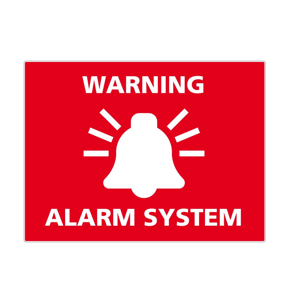PLANCHE DE 8 ADHESIFS WARNING ALARM SYSTEM (G1420_PL8) | Leroy Merlin