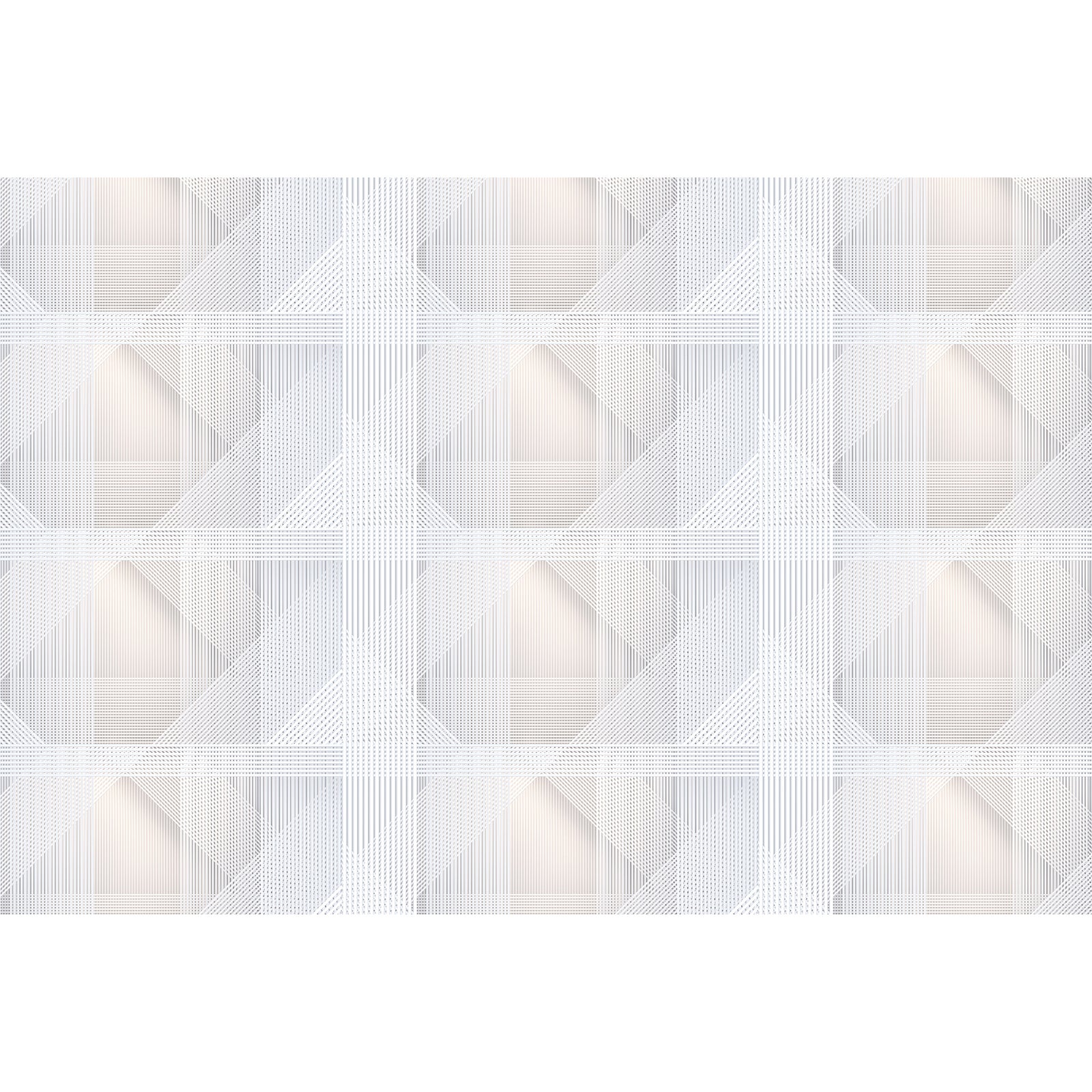 Papier peint panoramique blanc motif graphique Tapisserie panoramique ...