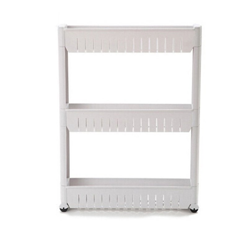 Rack de rangement à 3 niveaux, Tour de rangement mince avec roulettes ...