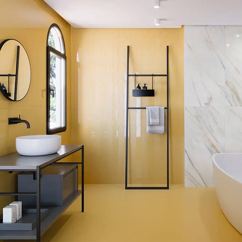 Carrelage mural jaune 60 x 120 cm Tonality Fortune Matt 1,43 m² | Leroy ...