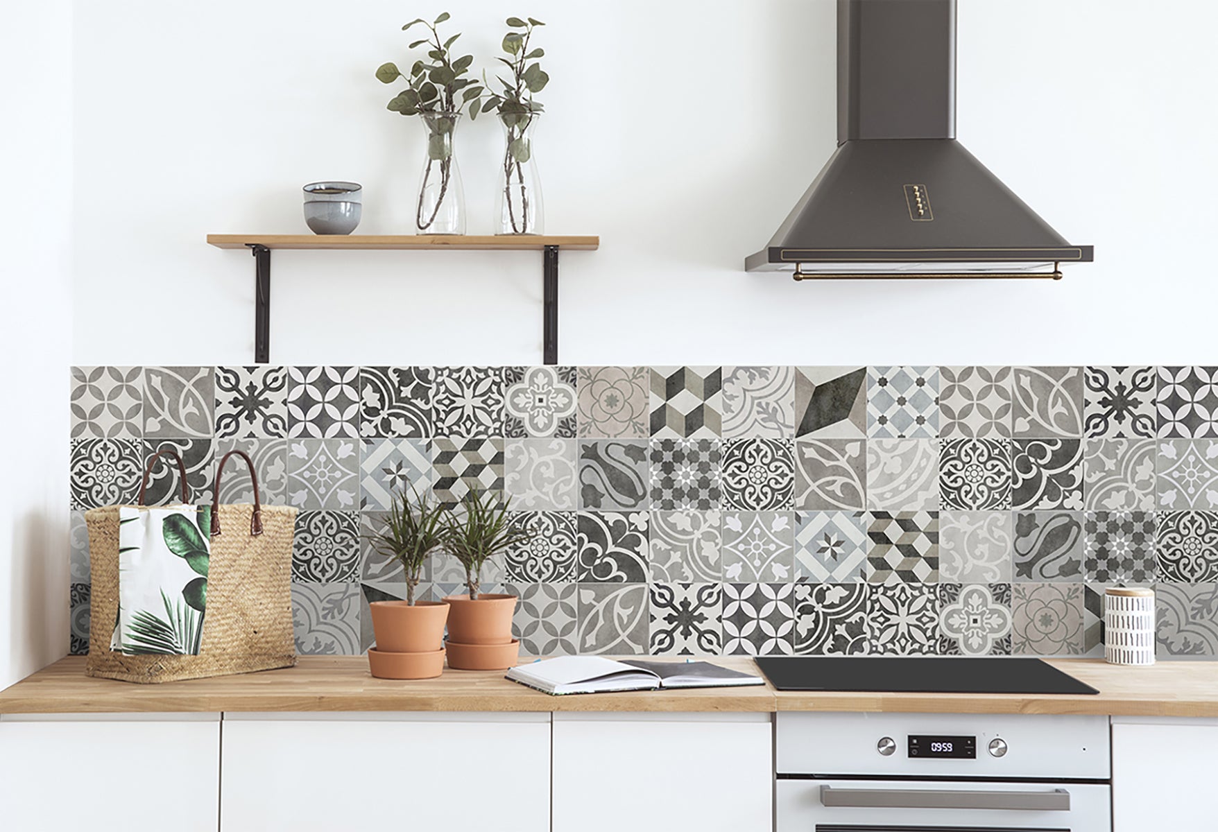 Rollo sticker Antique gris 100x100 cm | Leroy Merlin