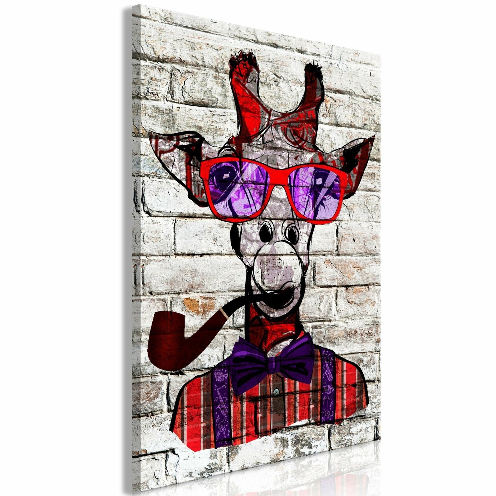 Tableau hipster girafe verticale - 60 x 90 cm | Leroy Merlin
