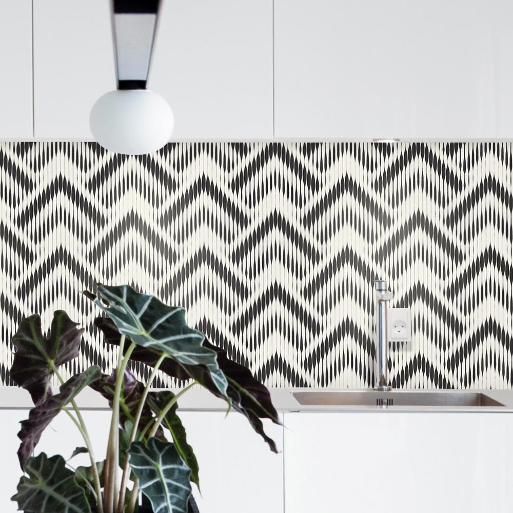 Crédence Adhésive Triangle Abstrait - 300 x 60 cm | Leroy Merlin