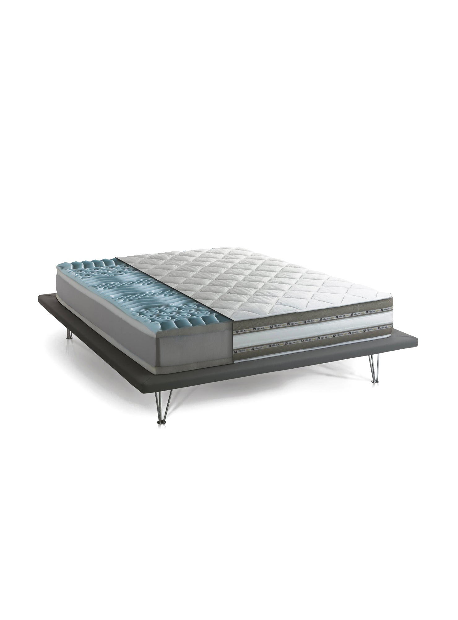 Talamo Italia Matelas de luxe carré et demi, Made in Italy, Matelas ...