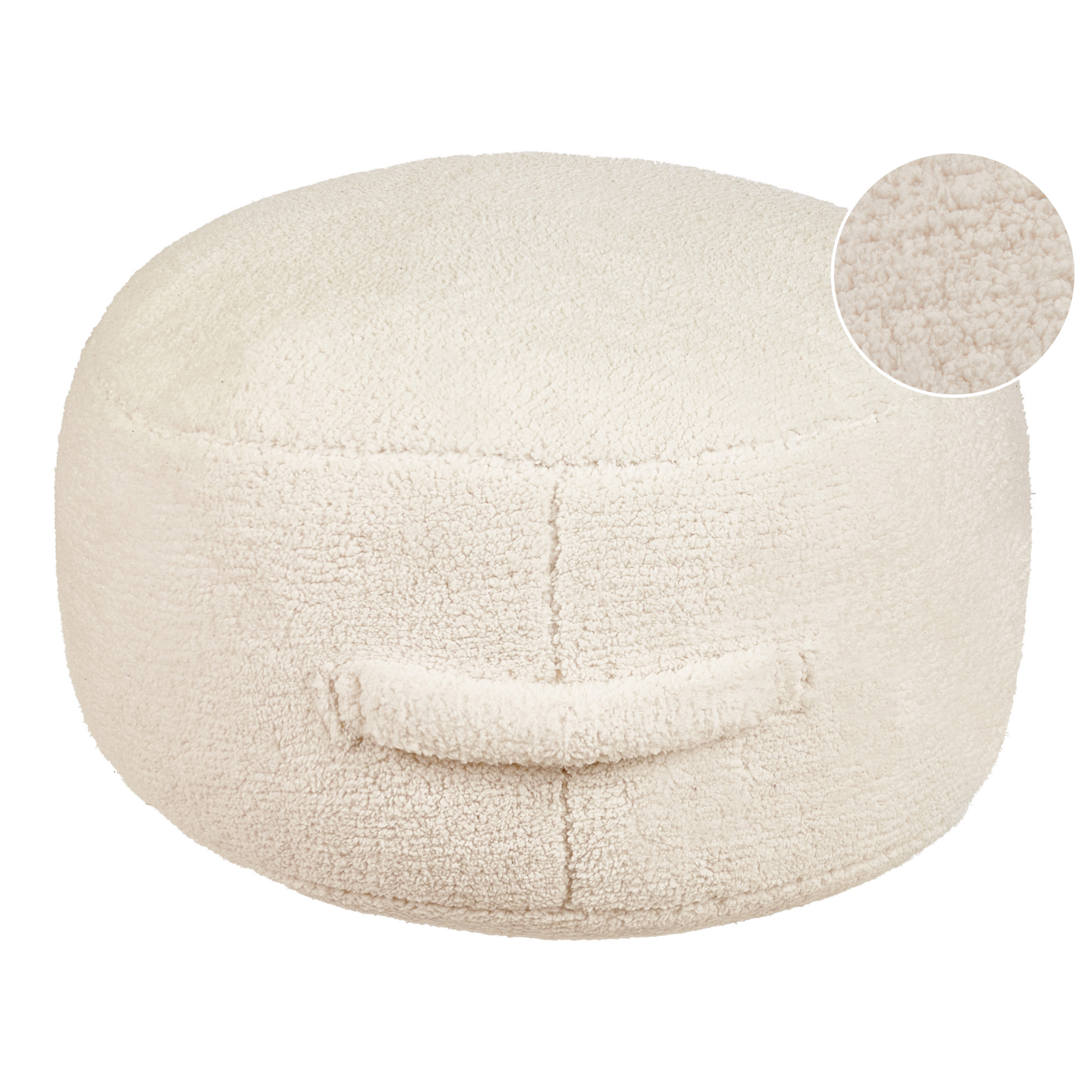 Pouf ADLANA Beige clair Tissu | Leroy Merlin