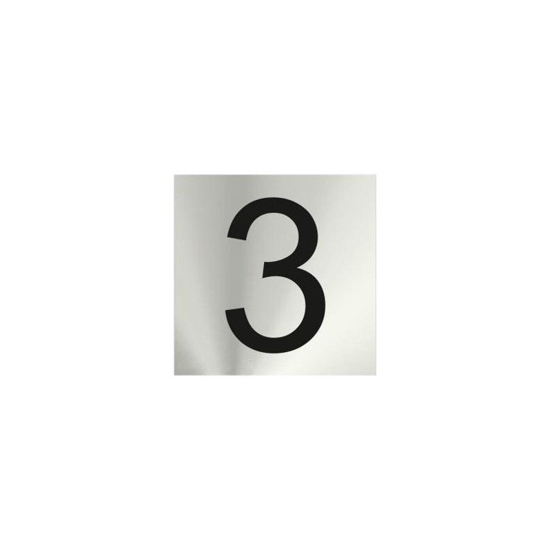 Panneau numéro 3 adhésif inox 5cm rd717173 | Leroy Merlin